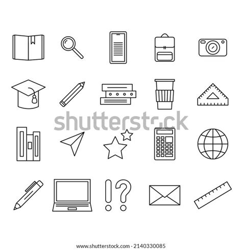 Education Icons Set Vector Illustration Stock Vector Royalty Free
