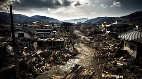 일본은 대규모 지진에서 복구하려고 노력하고 있습니다 황폐 지구 재해 고화질 사진 사진 하늘 배경 일러스트 및 사진 무료