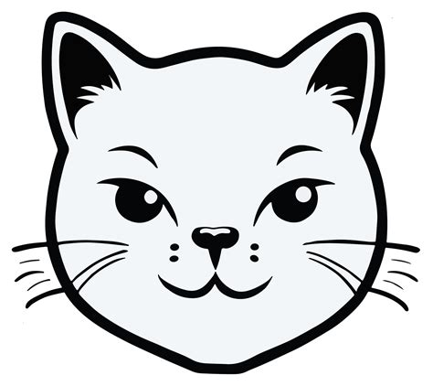 Cute Cat Face 35622355 Vector Art At Vecteezy