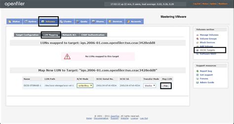 Configure ISCSI Storage In Openfiler Mastering VMware