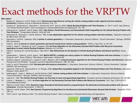 Ppt A Branch And Price Approach For An Airport Vehicle Routing