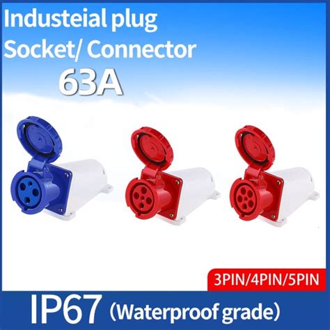 Industrial Plug Ip67 63a Waterproof Connector 3p 4p 5pin Electrical