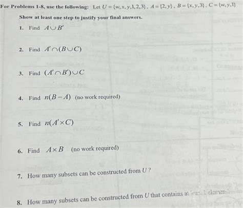 solved problems 1 8 use the following let