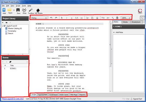 AquaMorph Productions How To Write A Script With Celtx