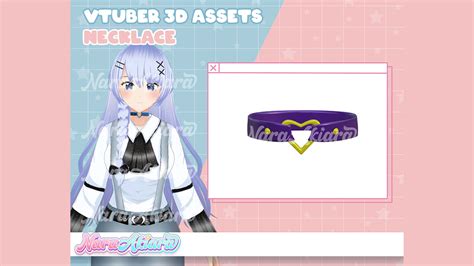 3D Vtuber Assets Necklace V2 Vroid Commission 3D Assets Ready To Use