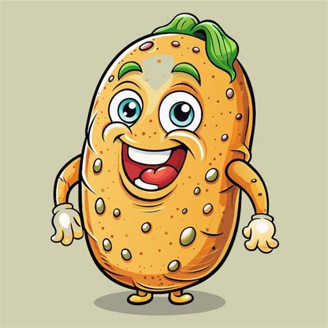 Un Dibujo De Dibujos Animados De Una Cara Con Una Cara De Melón En él