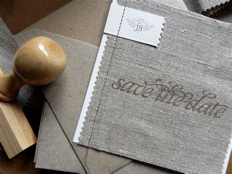 Shabby Chic Linen Save The Dates