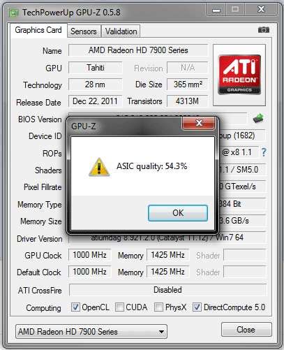Gpu Z Asic Quality Score Ver 0 5 8 And Newer