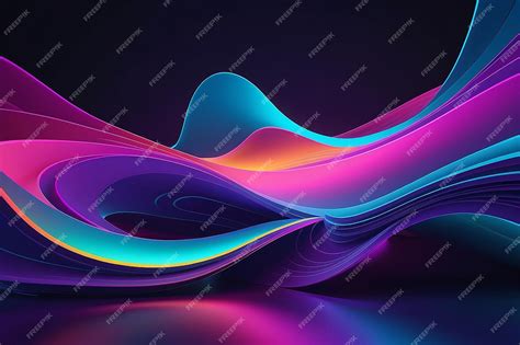 Premium Photo 3d Render Abstract Neon Wallpaper Colorful Fantastic