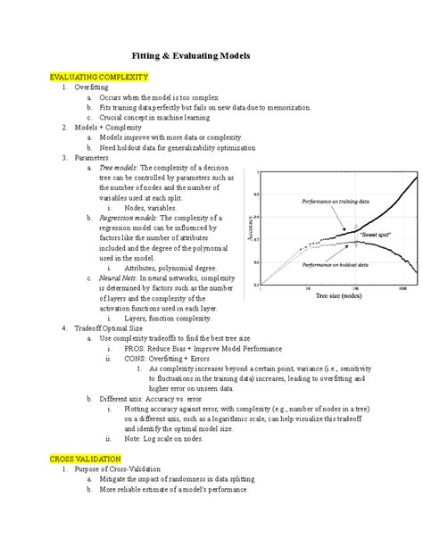 Fitting And Evaluating Models Fitting And Evaluating Models Evaluating Complexity Overfitting A