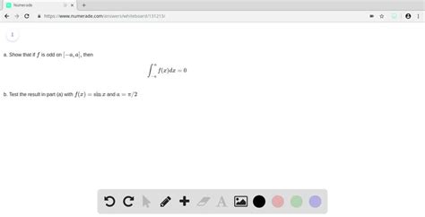 solved a prove that ∫ π π f x d x 0 if f is an odd function b