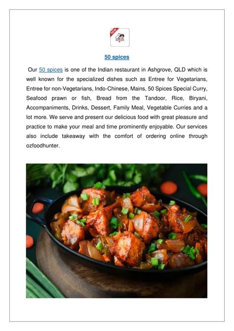 Ppt Up To 10 Offer 50 Spices Indian Takeaway Ashgrove Order Now