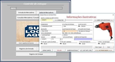 Sistema Em Excel Vba Controle De Almoxarifado Eficiente R Em Mercado Livre