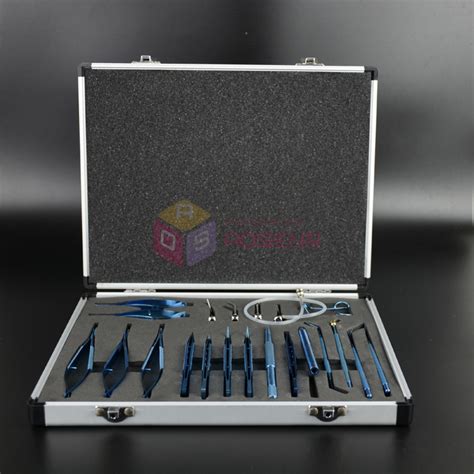 New 21pcs Titanium Cataract And Intraocular Set Eye Ophthalmic Surgical
