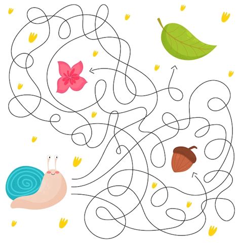 아이들을 위한 귀여운 미로 아이들을 위한 게임 아이들을 위한 퍼즐 행복한 캐릭터 미로 수수께끼 색상 벡터 Eps 10 그림
