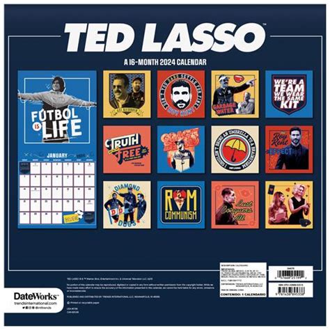 Ted Lasso 2024 Wall Calandar 16 Month Brand New Sealed Calendar