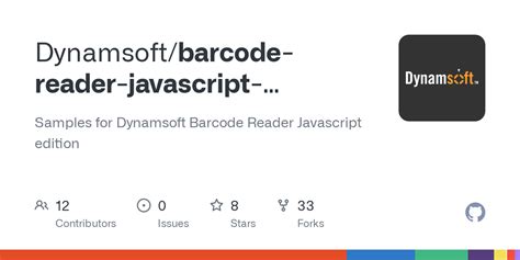 github dynamsoft barcode reader javascript samples samples for