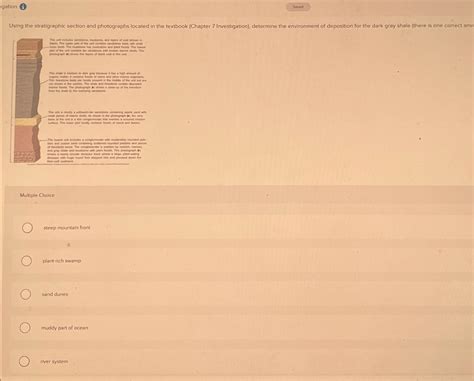 Solved Gation I Using The Stratigraphic Section And