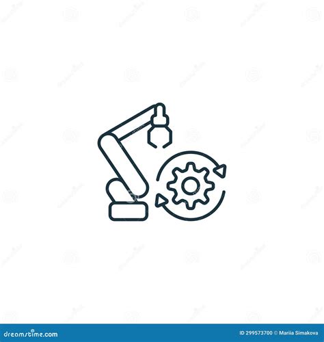 Automation Outline Icon Monochrome Simple Sign From Productivity