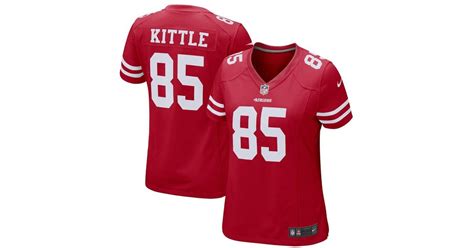 Nike Satin George Kittle Scarlet San Francisco 49ers Game Player Jersey