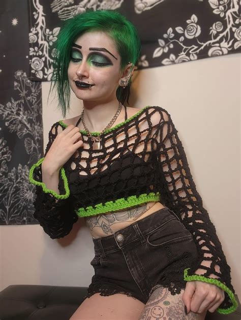 My Latest Project Mesh Croptop🖤 R Punkgirls