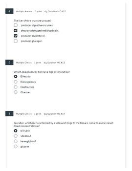 Digestive System Test By Science Linkage TPT