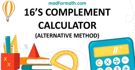 S COMPLEMENT CALCULATOR ALTERNATIVE METHOD