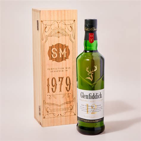 Buy Engraved Luxury Wooden Whisky Box Glenfiddich Whisky Barbour For