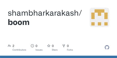 GitHub Shambharkarakash Boom