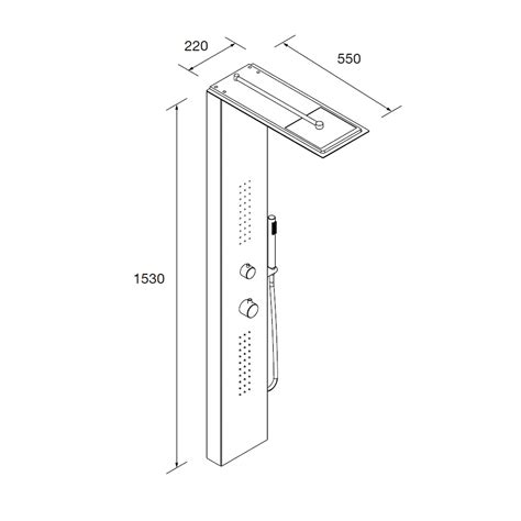 Column PRISMA MATT BLACK