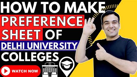 Preference Sheet Of Delhi University Colleges🔥 Shorts Youtube