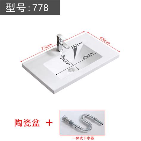 Wash Basin Square Semi Embedded Integrated Inter Platform Basin Ceramic