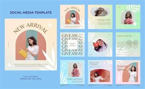 무료로 다운로드 가능한 Instagram Poster Template 벡터 And 일러스트 Freepik