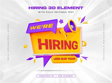 Premium Psd We Are Hiring Vacancy Announcement Banner Template With