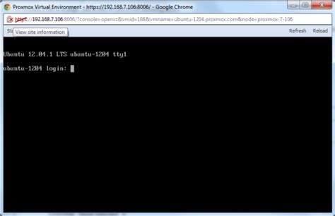 Openvz Console Proxmox Ve