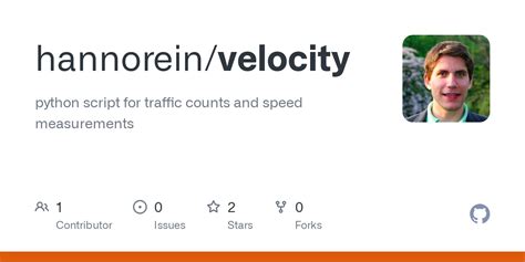 Github Hannoreinvelocity Python Script For Traffic Counts And Speed Measurements