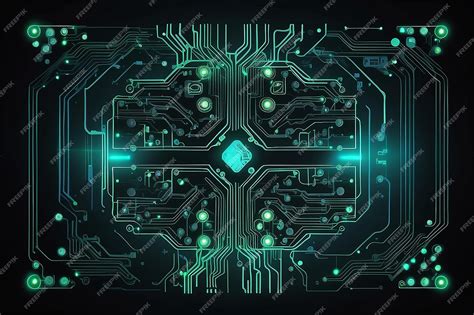 Premium Photo Artificial Cyber Brain For Neural Networks Design Glowing Gpu Circuit Board