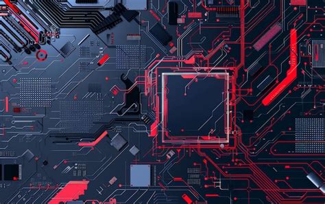 Processor Microcontroller Computer Motherboard Background Premium Ai Generated Image