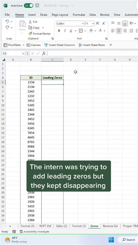 Excel Dictionary ☕️ On Twitter How To Add Leading Zeros To Numbers In