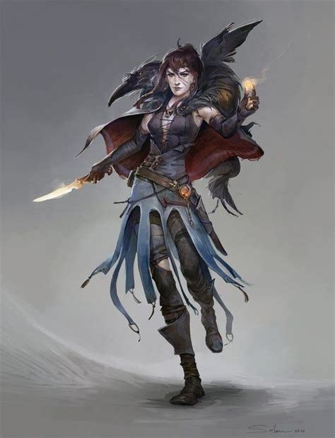 Crow Witch By Marina Lunina Imaginarywitches Fantasy Character Art