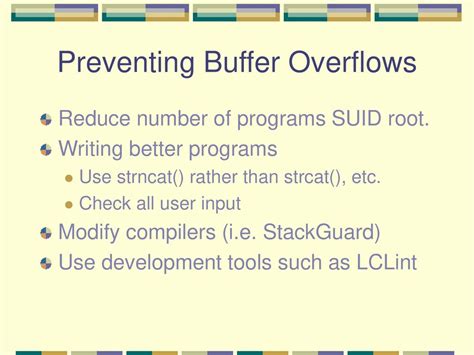 Understanding And Preventing Buffer Overflow Attacks In Unix Ppt Download