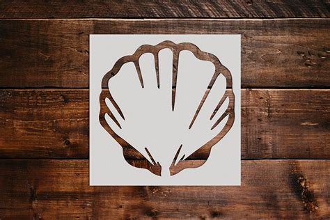 American Sign Letters Seashell Stencil Diy Reusable Craft Stencil And
