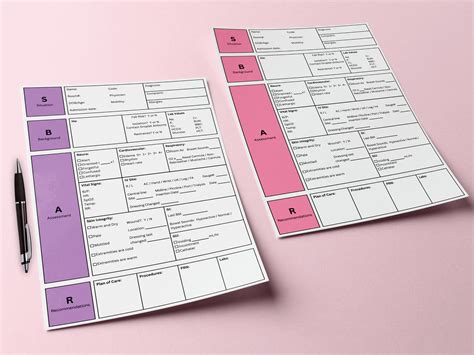 Med Surg Nursing Report Sheet Sbar Template Sheet Nurse Brain Sheet