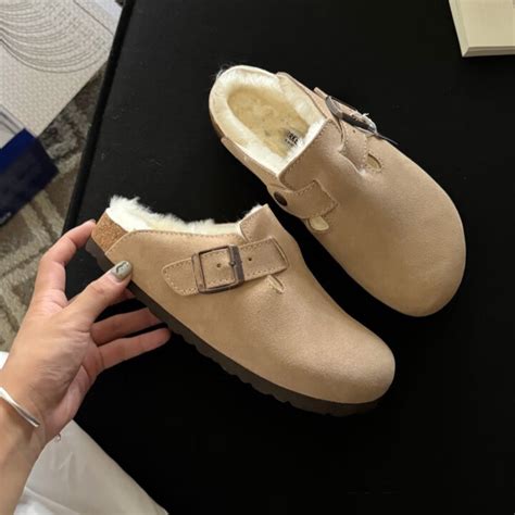 Ugg Eversheepskins桑坡2025冬季雪地靴皮毛一体勃毛毛拖鞋肯情侣网红女靴一脚蹬棉拖 沙色半拖 37【图片 价格 品牌 报价】 京东