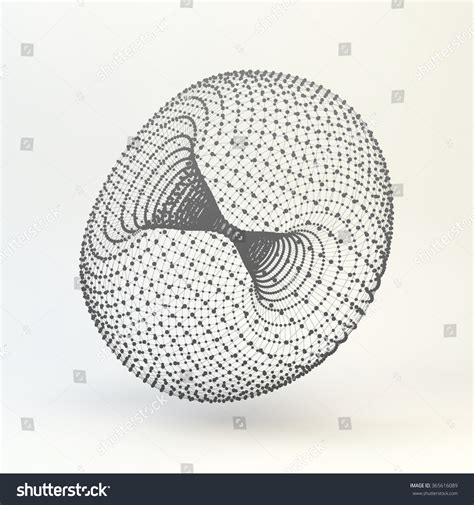Torus Molecular Lattice Connection Structure 3d Stock Vector Royalty Free 365616089