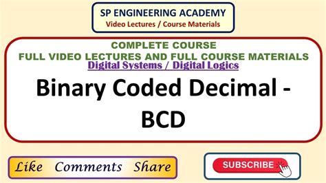 Digital 02 Complete Course Digital System Binary Coded Decimal Bcd