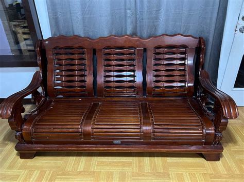 Wooden Sala Set Furniture And Home Living Furniture Sofas On Carousell