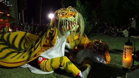 2019年小槌神社夜宮祭陸中弁天虎舞」奉納 Youtube