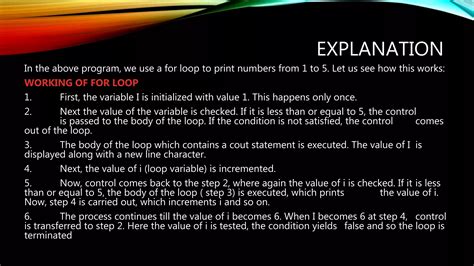 Iterative Control Structures Looping Types Of Loops Loop Working Ppt