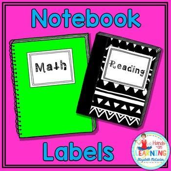 Babe Notebook Labels Black And White